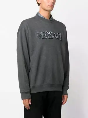 Versace Logo-patch Cotton Sweatshirt