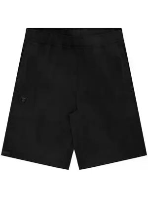 AAPE BY *A BATHING APE Moonface Logo-patch Shorts - Black