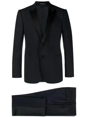 Emporio Armani Satin-trim Single-breasted Suit