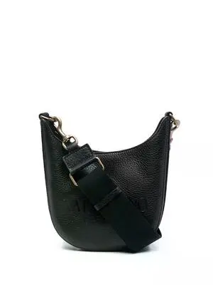 Valentino Garavani Logo-debossed Leather Shoulder Bag - Black