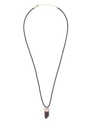 Jia Jia 14kt Rose Gold Smoky Quartz Pendant Necklace - Black