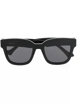 Gucci Double G Square-frame Sunglasses - Black