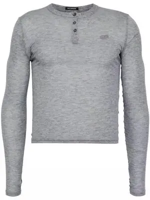 GROUND ZERO Logo-embroidered T-shirt - Grey