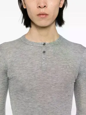 GROUND ZERO Logo-embroidered T-shirt - Grey
