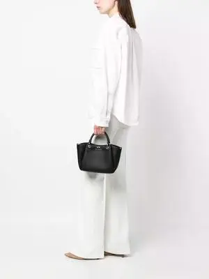 Armani Exchange Logo-debossed Grained-texture Tote Bag