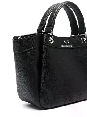 Armani Exchange Logo-debossed Grained-texture Tote Bag