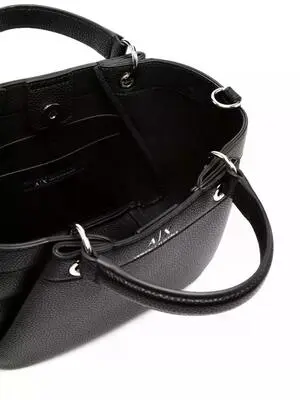 Armani Exchange Logo-debossed Grained-texture Tote Bag