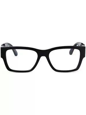 Versace Medusa-plaque Rectangle Frame Glasses - Black
