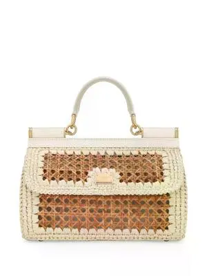 Dolce & Gabbana Sicily Cotton-blend Bag - Neutrals