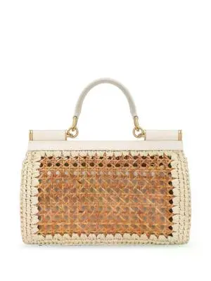 Dolce & Gabbana Sicily Cotton-blend Bag - Neutrals