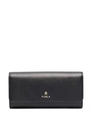 Furla Grained-leather Continental Wallet - Black