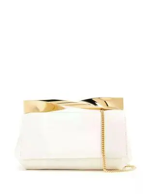 AQUAZZURA Twist Leather Clutch