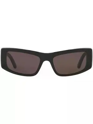 Balenciaga Rectangle-frame Sunglasses - Black