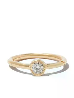 MARIA TASH 18kt Yellow Scalloped Diamond Clicker Earring - Gold