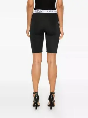 Off-White Logo-waistband Thigh-length Shorts