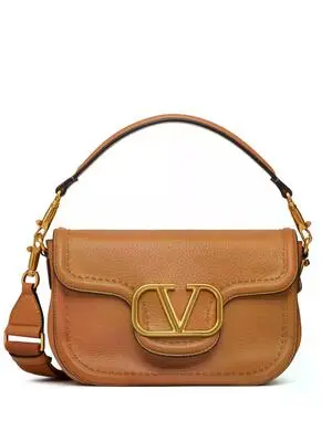 Valentino Garavani Alltime Leather Shoulder Bag - Brown