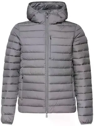 SAVE THE DUCK Logo Appliqué Puffer Jacket - Grey