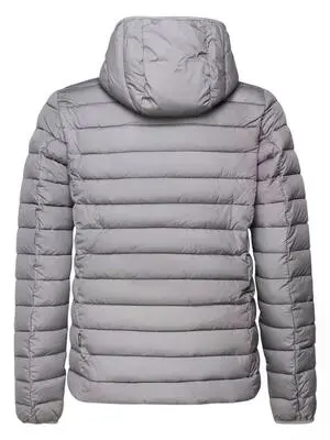 SAVE THE DUCK Logo Appliqué Puffer Jacket - Grey