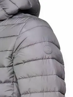SAVE THE DUCK Logo Appliqué Puffer Jacket - Grey