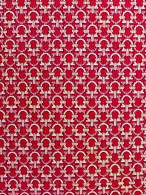 FERRAGAMO Monogram Printed Neck Tie - Red