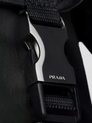 Prada Saffiano Leather And Re-nylon Shoulder Bag