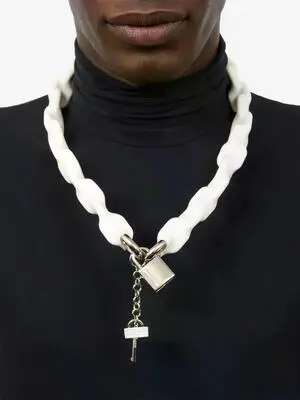 MAISON MARGIELA Padlock Chain-link Necklace