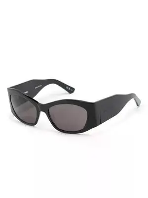 Balenciaga Rectangle-frame Sunglasses - Black