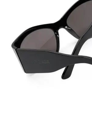 Balenciaga Rectangle-frame Sunglasses - Black