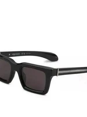 Alexander McQueen Rectangle-frame Sunglasses With Skull Stud Detailing