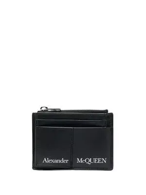Alexander McQueen Logo Print Cardholder - Black