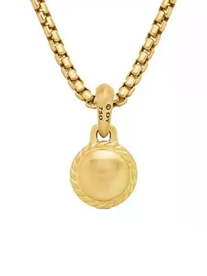 David Yurman 18kt Yellow Evil Eye Emerald Amulet