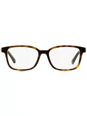 Moncler Tortoiseshell Rectangle-frame Glasses - Brown