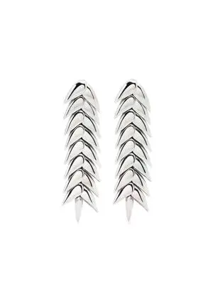 Bevza Spikelet Earrings - Silver