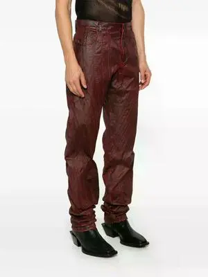 MUGLER Waxed Spiral Jeans