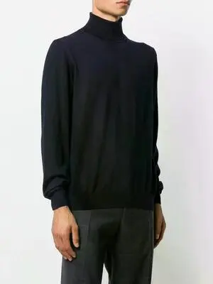 BARBA NAPOLI Knitted Rollneck - Blue