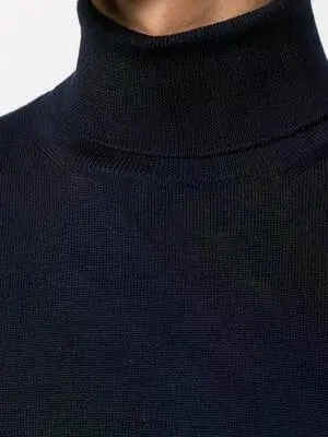 BARBA NAPOLI Knitted Rollneck - Blue