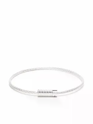 Le Gramme 9g Pyramid Cable Bracelet - Silver