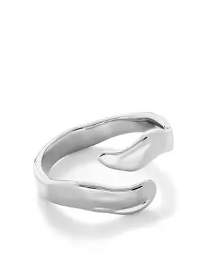 Monica Vinader Wave Asymmetric Wrap Ring - Silver