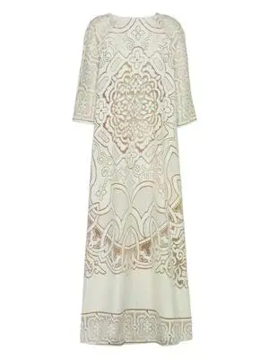 La DoubleJ Embroidered Muumuu Maxi Dress