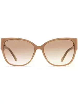 JIMMY CHOO Shay Oversize-frame Sunglasses - Neutrals