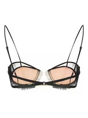 NENSI DOJAKA Panelled Semi-sheer Bra