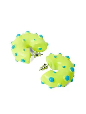 SAF SAFU Rave Hoop Earrings - Green