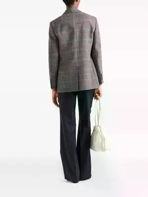 Prada Prince Of Wales Checked Wool Blazer