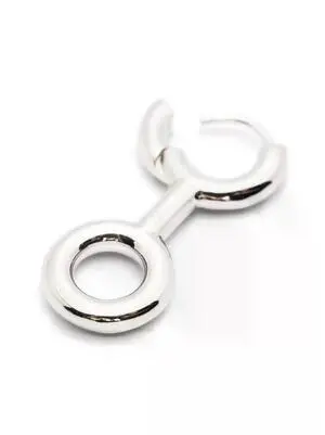 Charlotte Chesnais Binary Chain Huggie Earrings - Silver