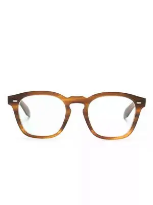 Oliver Spencer N.03 Square-frame Glasses - Brown