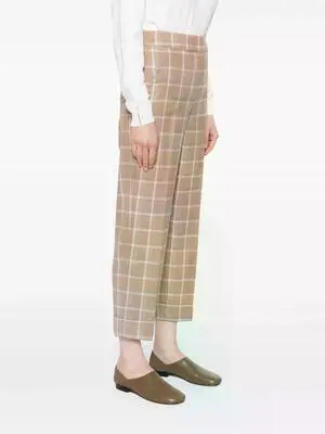 Peserico Checked Lurex-detail Trousers