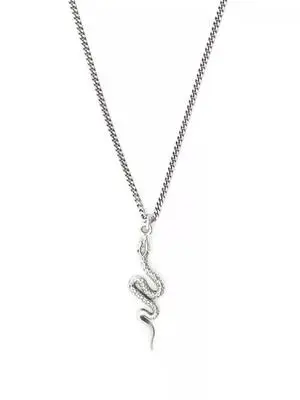 Emanuele Bicocchi Serpent Pendant Necklace - Silver