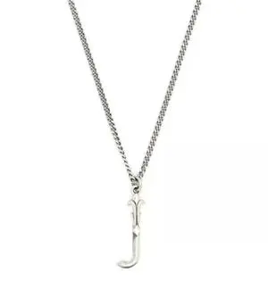 Emanuele Bicocchi Alphabet Pendant Necklace - Silver