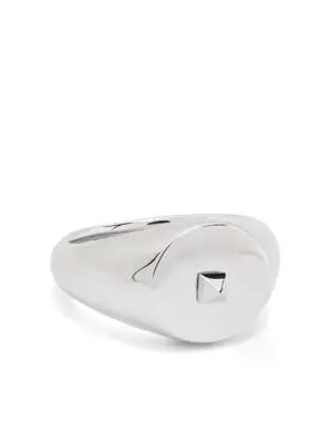 Eddie Borgo Mini Pyramid Signet Ring - Silver