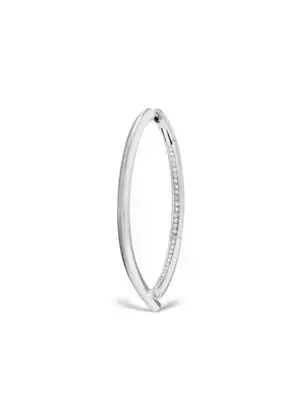 TABAYER 18kt White Gold Oera Orb Diamond Hoop Earrings - Silver